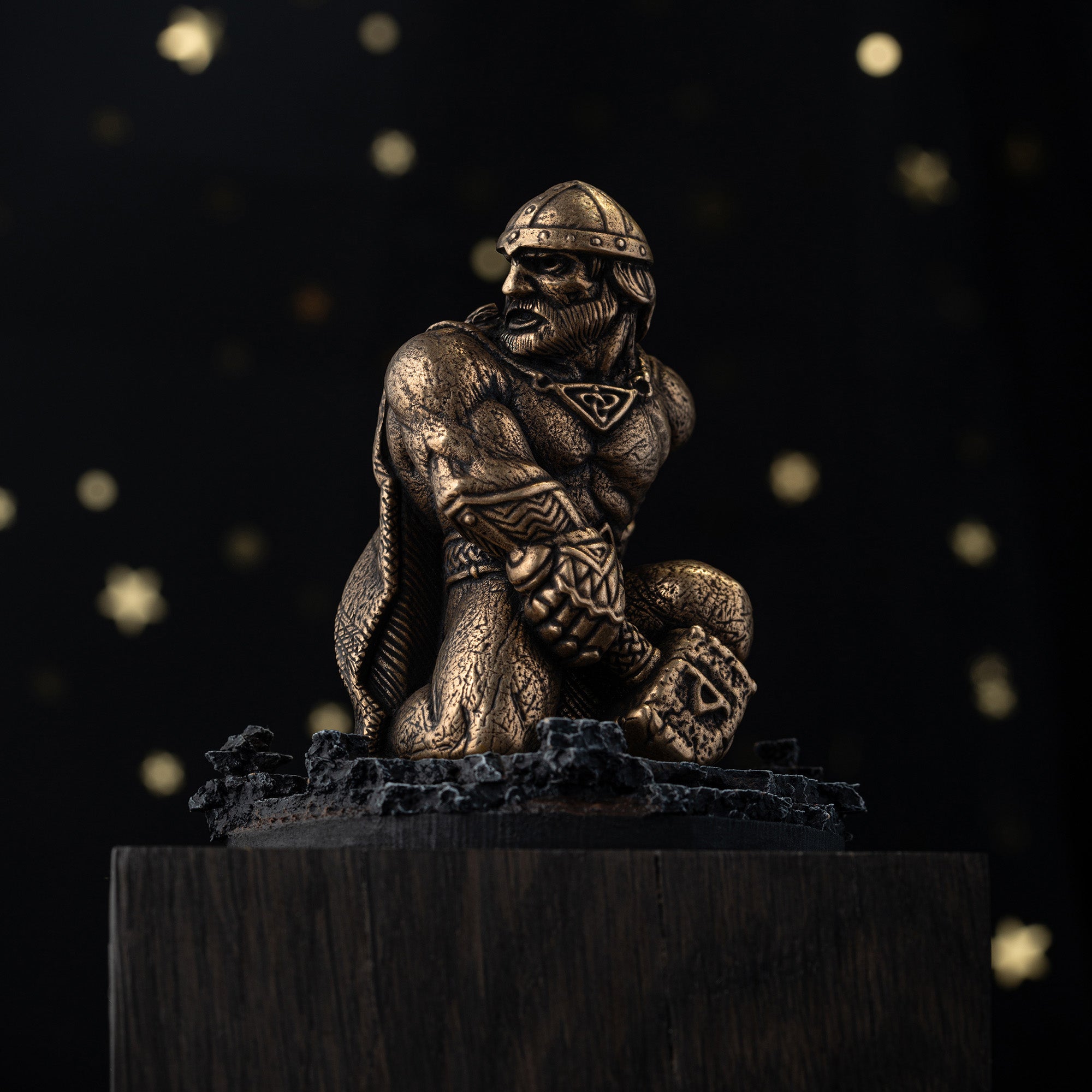 Thor Bronze Figurine with Hammer