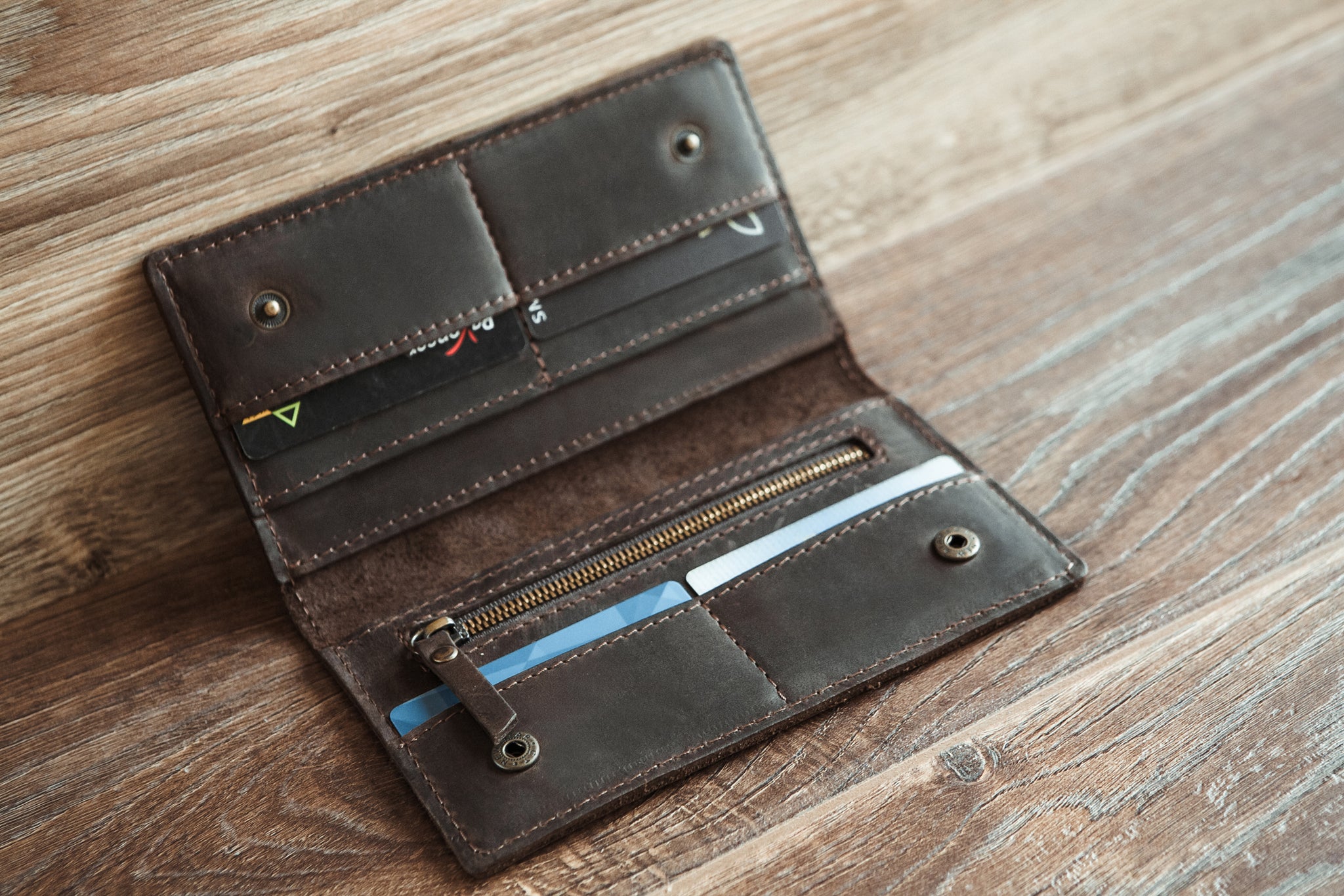 Leather Portmonee Black