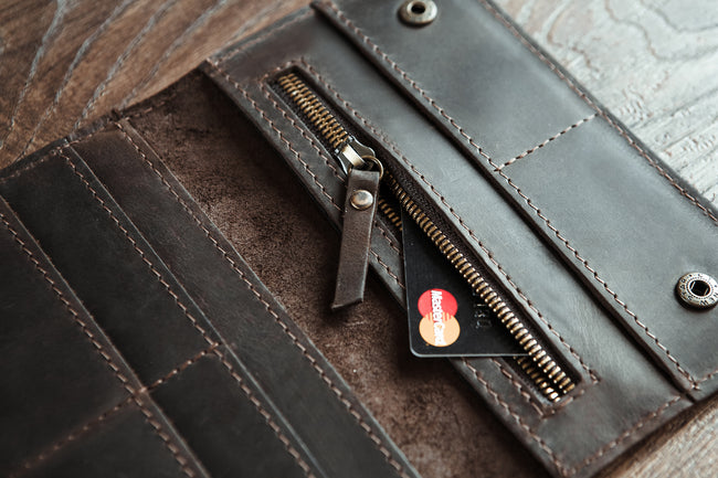 Leather Portmonee Black