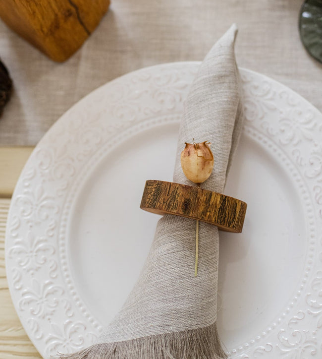 RusticWood Napkin Rings